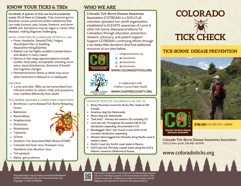 Colorado Tick-Borne Disease Awareness Association (COTBDAA) - Education ...